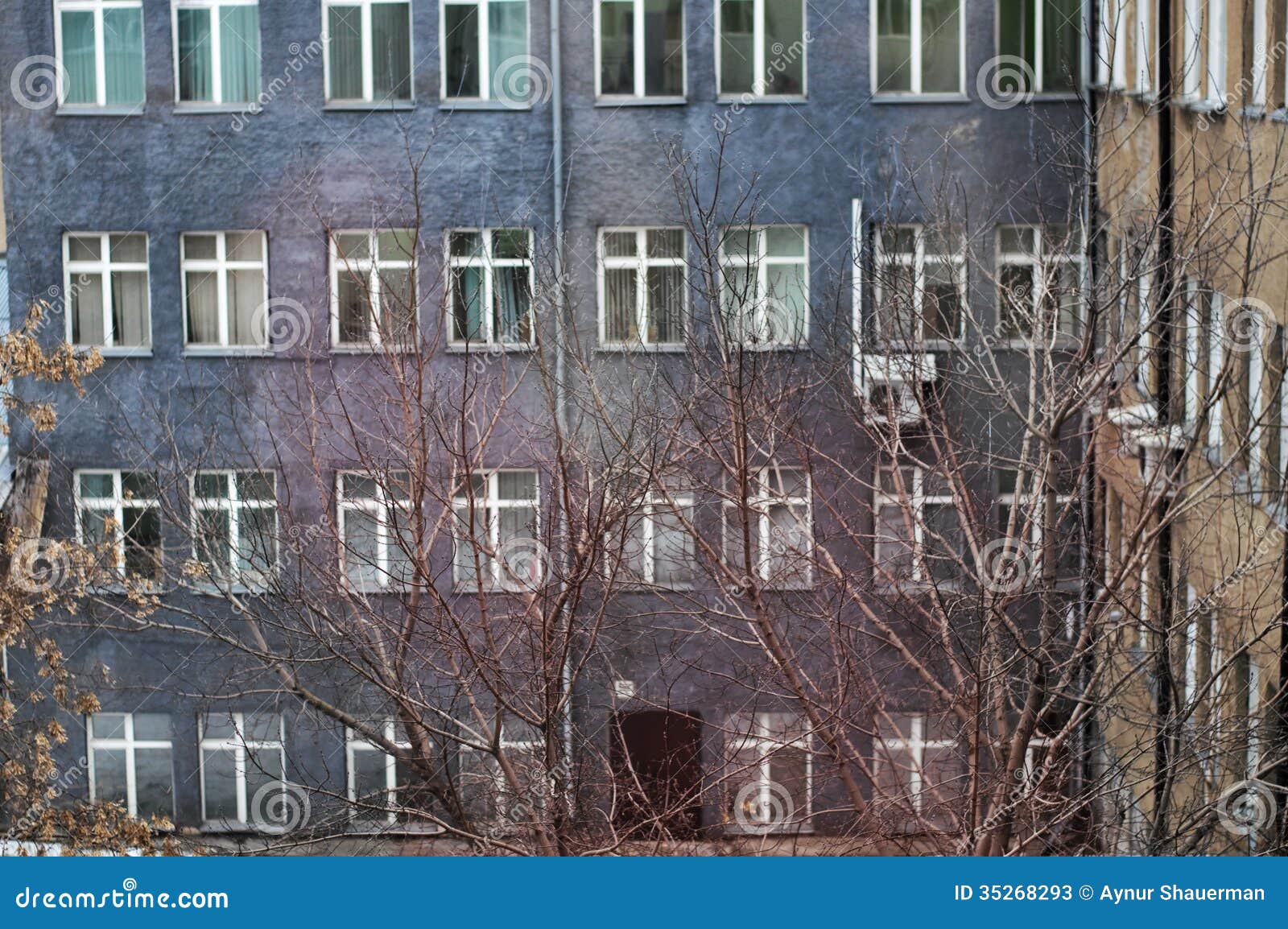 Moody building stock image. Image of glum, front, trees - 35268293