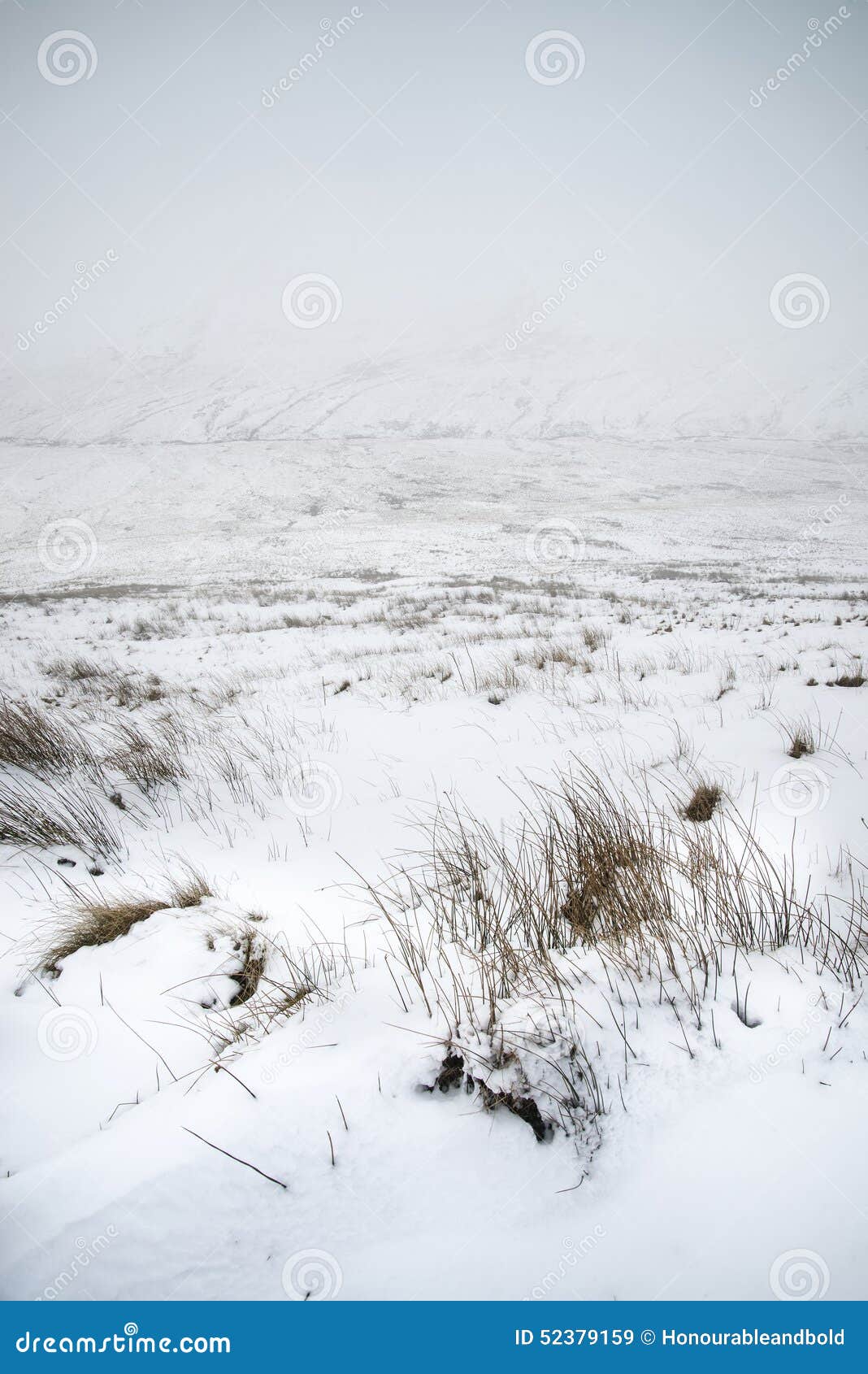 Moody Dramatic Low Cloud Winter Landscape in Mountains with Snow Stock ...
