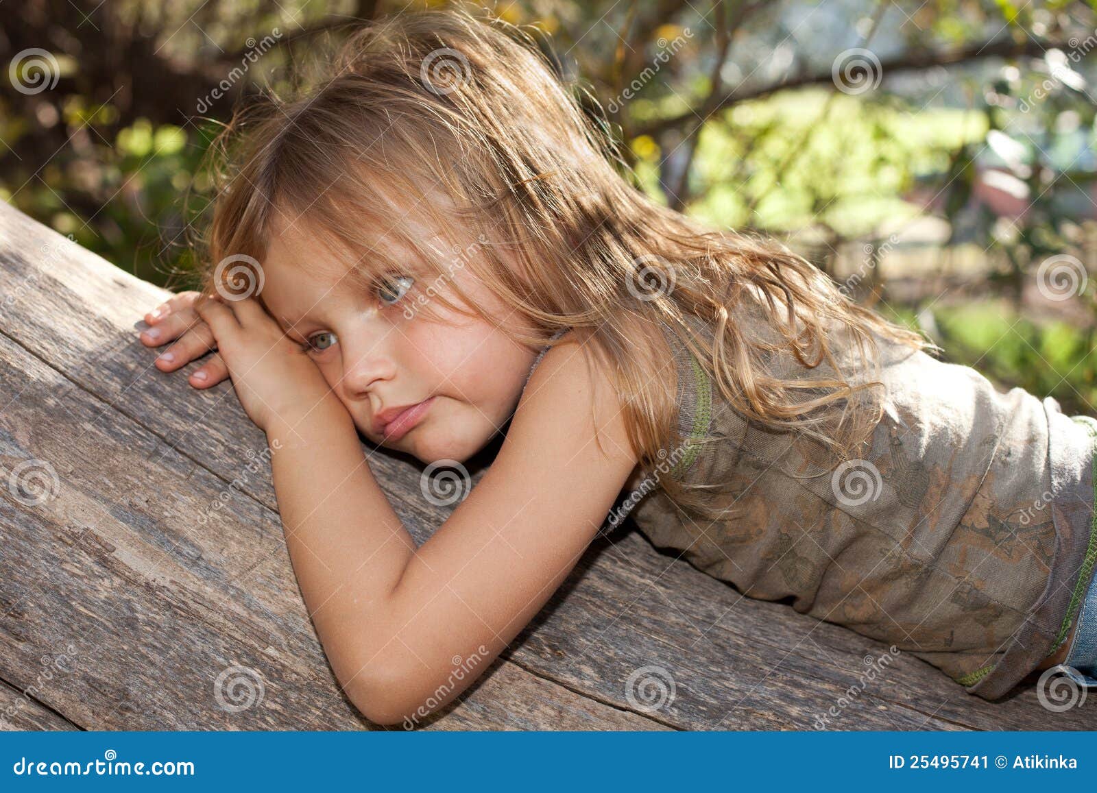 Moody girl stock image. Image of little, lonely, child - 25495741