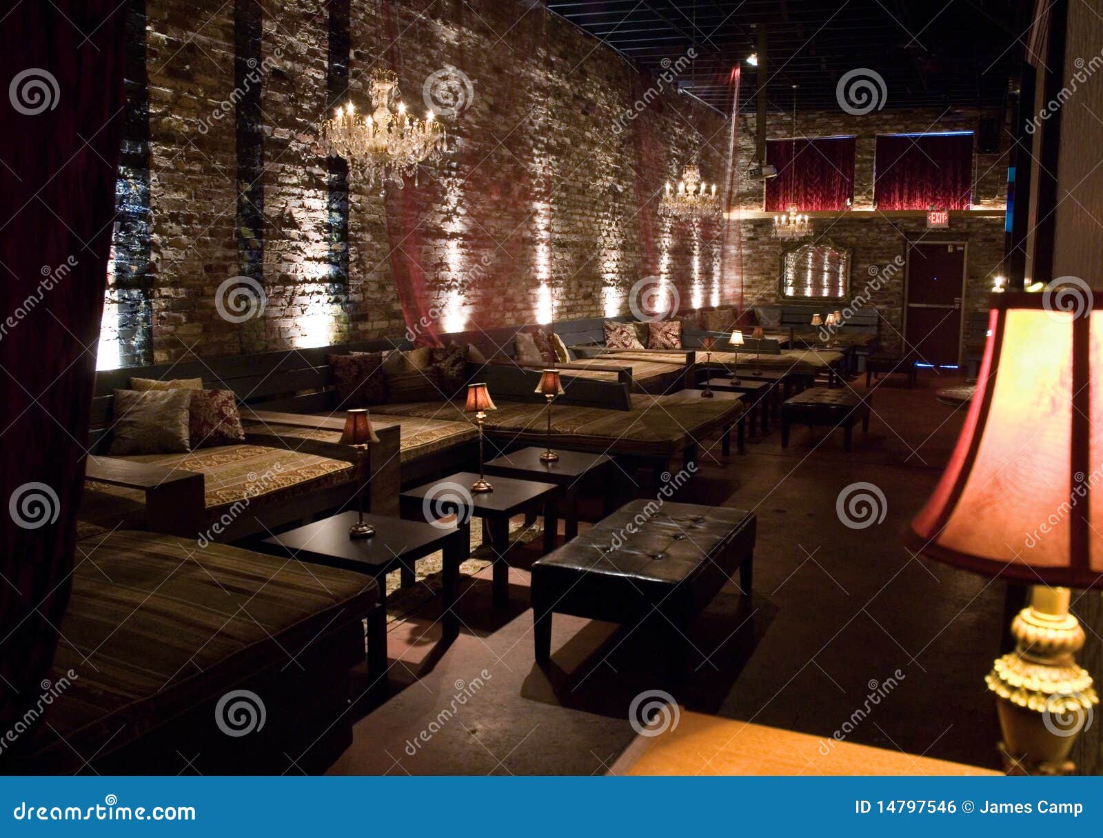 Moody lounge interior stock photo. Image of club, horizontal - 14797546