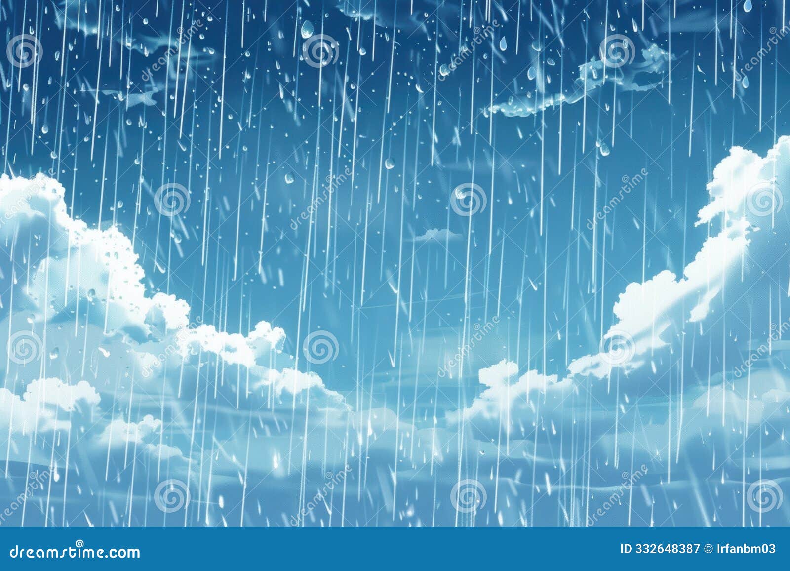 Moody Rainstorm. a Rainstorm Background Featuring High Details on a ...