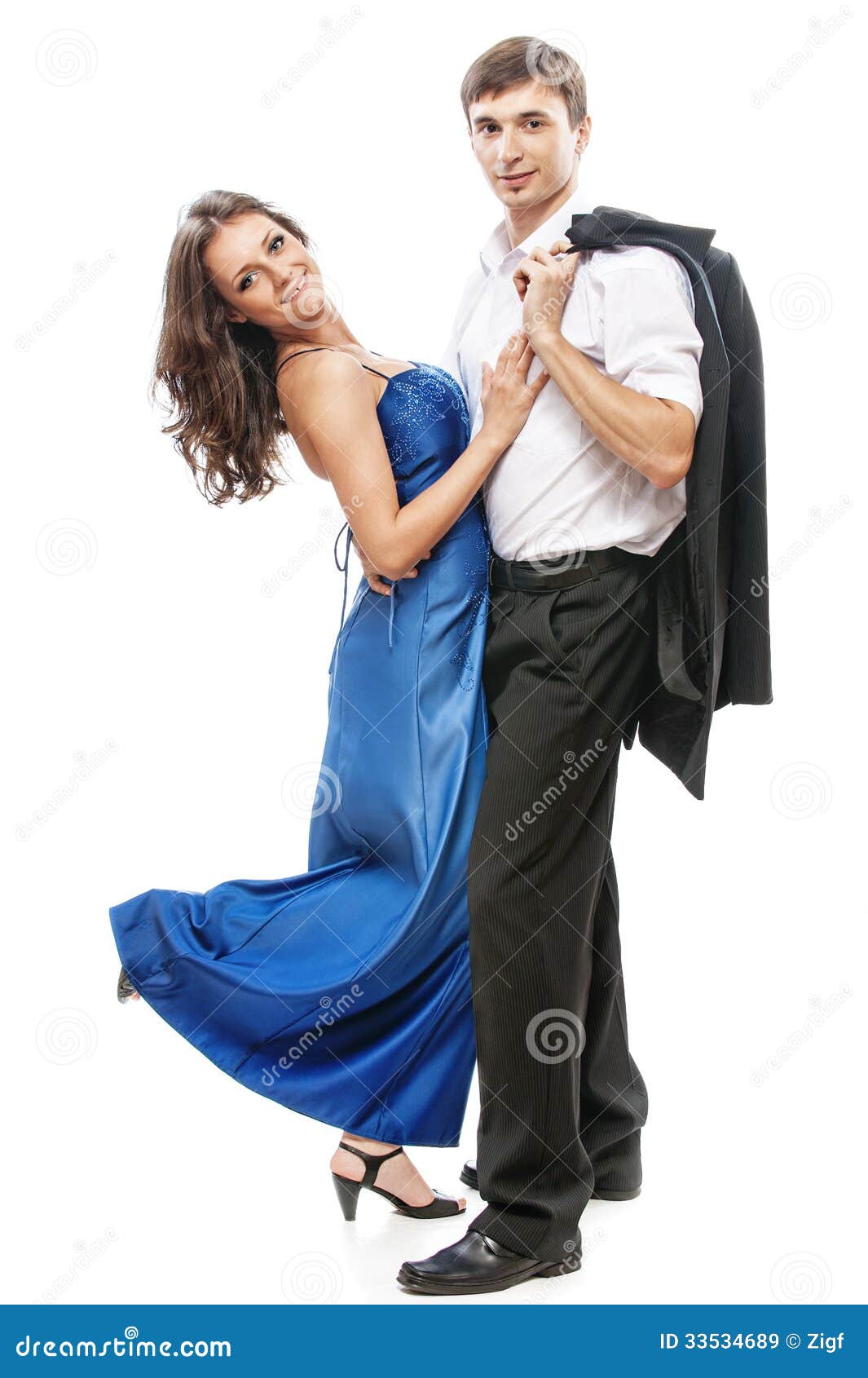 Mooi jong dansend paar stock afbeelding. Image of schoonheid - 33534689