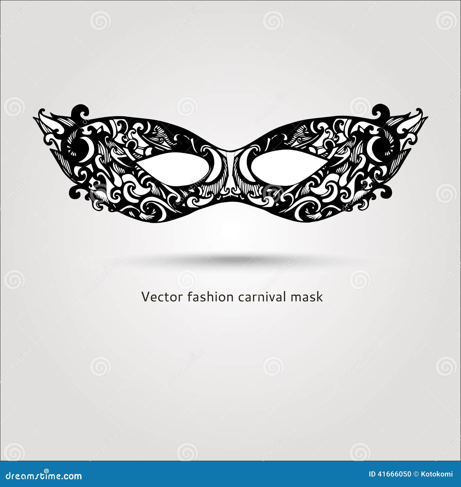 Mooi Manier Carnaval Masker Hand Getrokken Vector Vector Illustratie ...