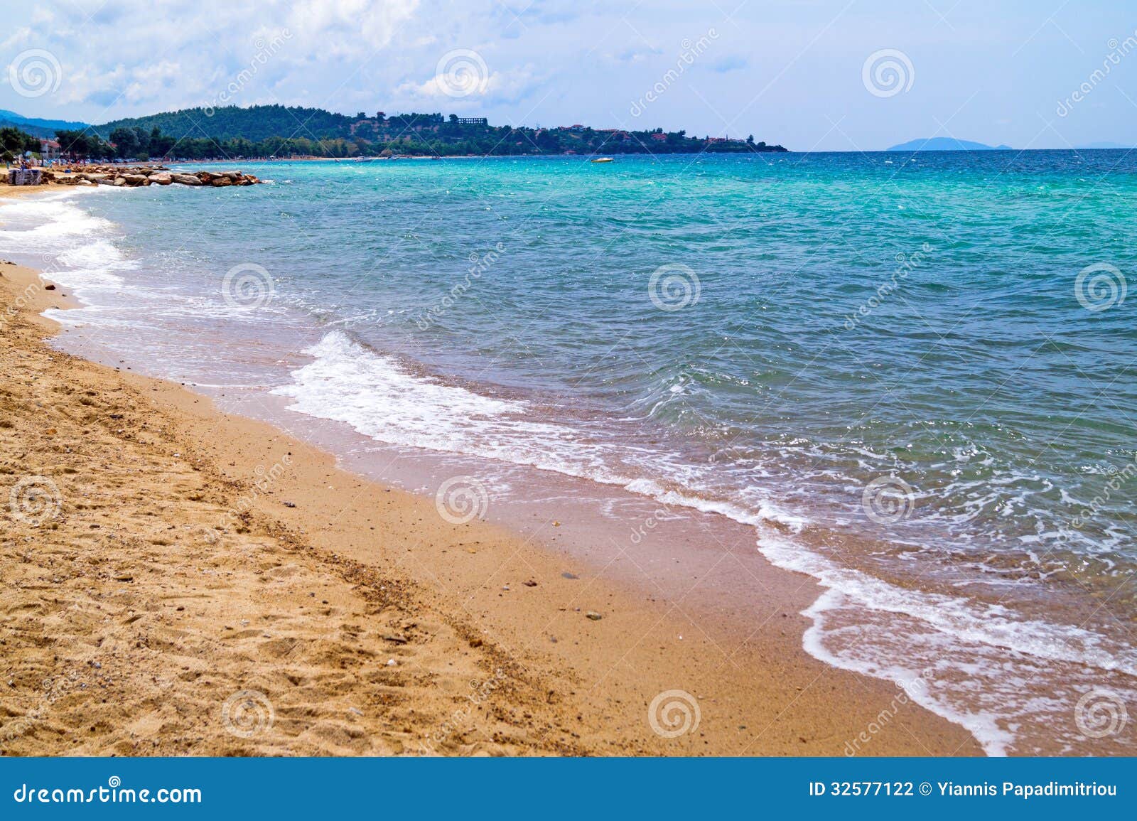 Mooi Strand Bij Het Schiereiland Van Chalkidiki Stock Foto - Image of ...