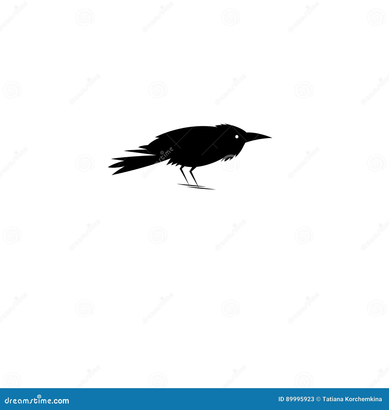 Mooi Symbool Van De Zwarte Raaf Vector Illustratie - Illustration of ...