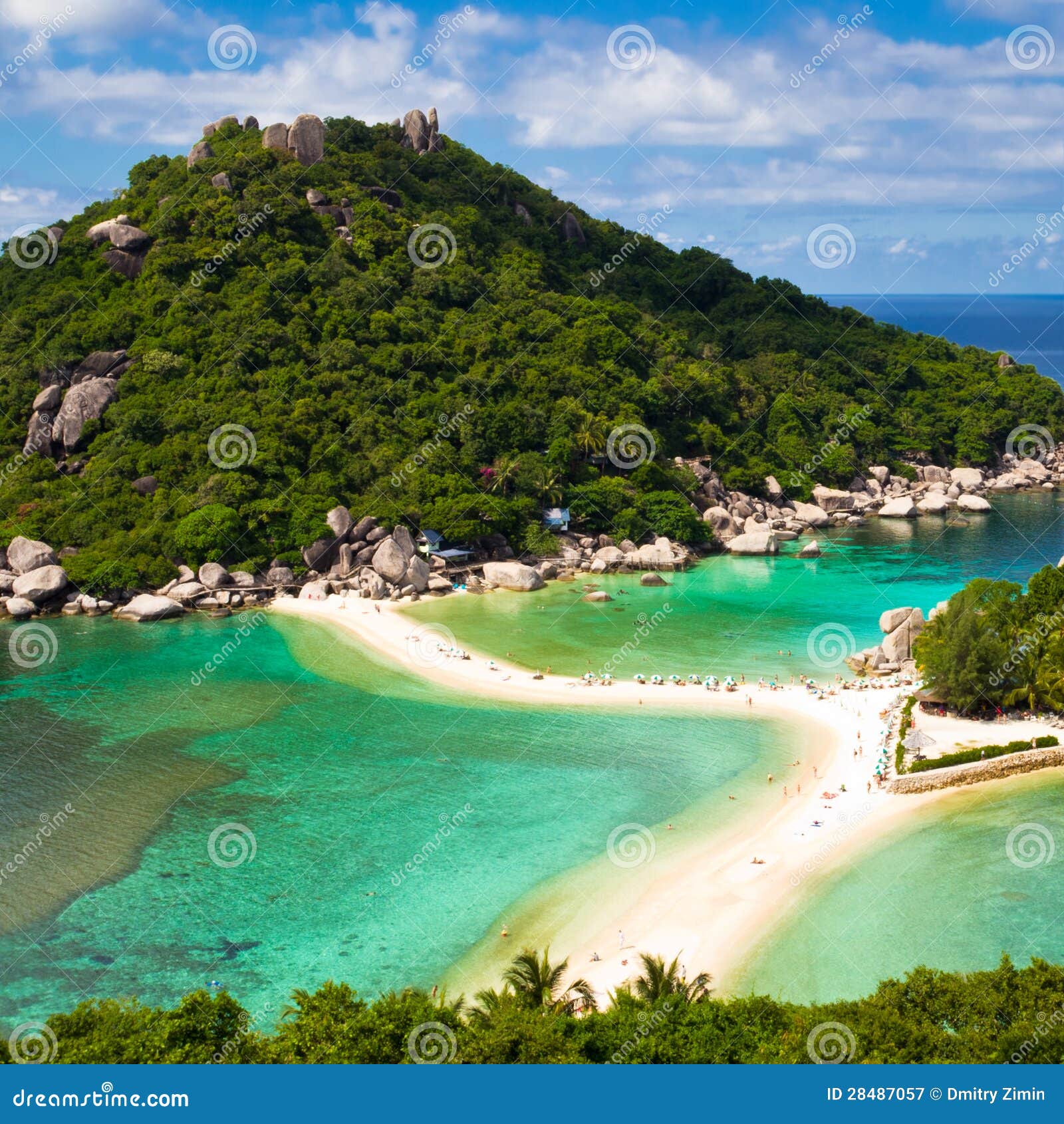 Mooi Tropisch Strand. Koh Het Eiland Van Phangan Stock Afbeelding ...