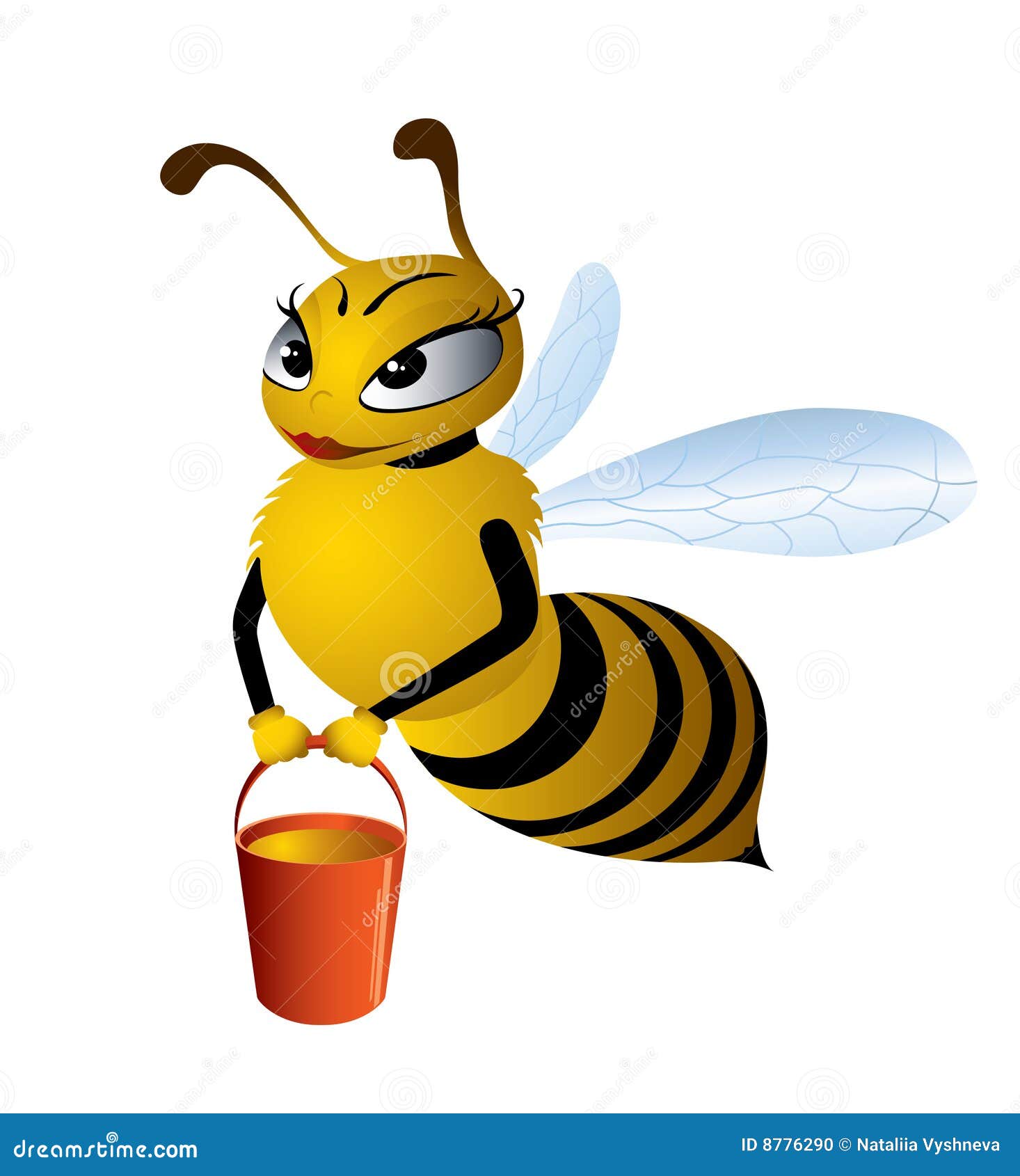 Mooie bij vector illustratie. Illustration of bijen, mooi - 8776290