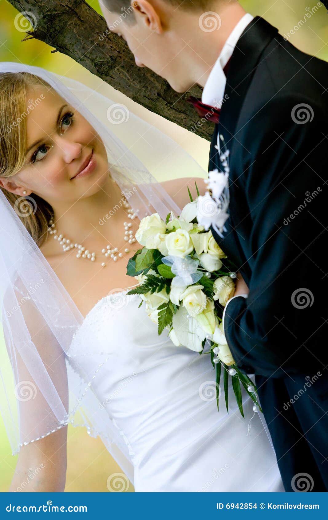 Mooie Bruid En Bruidegom Openluchtreeks Stock Foto - Image of bruid ...