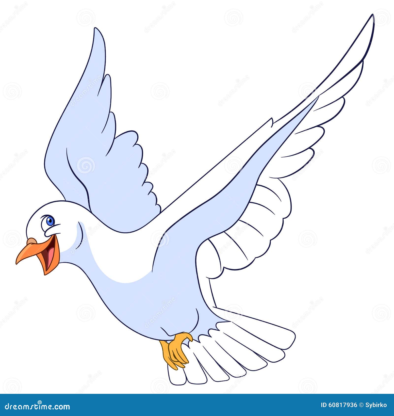 Mooie duif vector illustratie. Illustration of homerus - 60817936