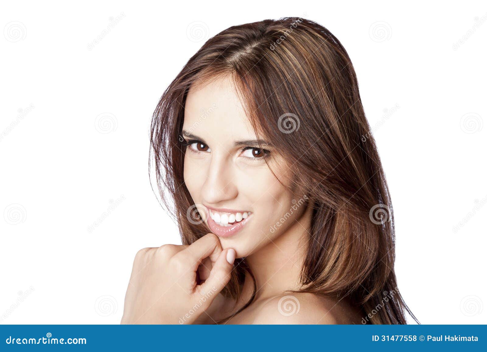 Mooie gelukkige glimlach stock foto. Image of gelukkig - 31477558