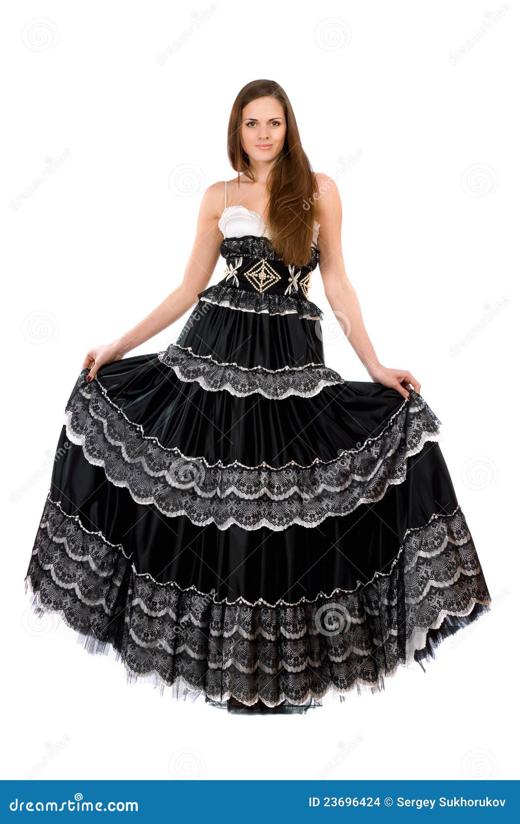 Mooie Jonge Vrouw in Lange Kleding Stock Foto - Image of perfect, dame ...