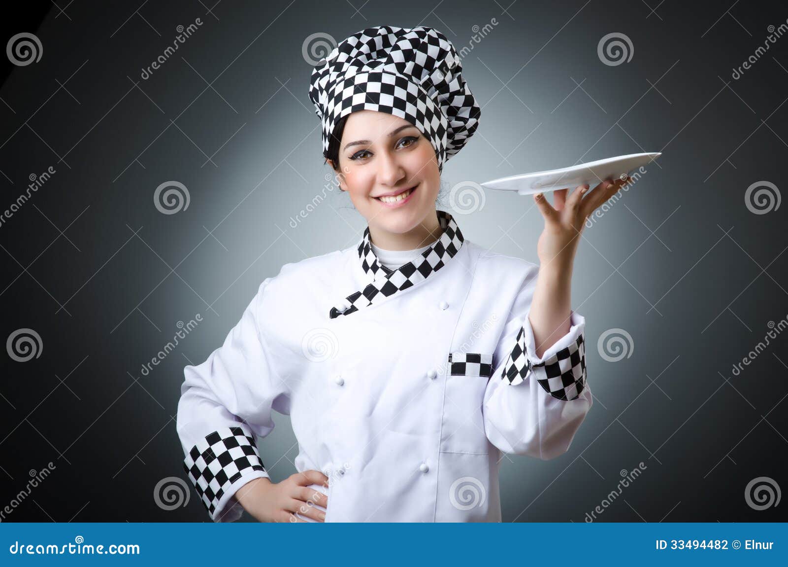 Mooie kok stock foto. Image of achtergrond, dame, voedsel - 33494482