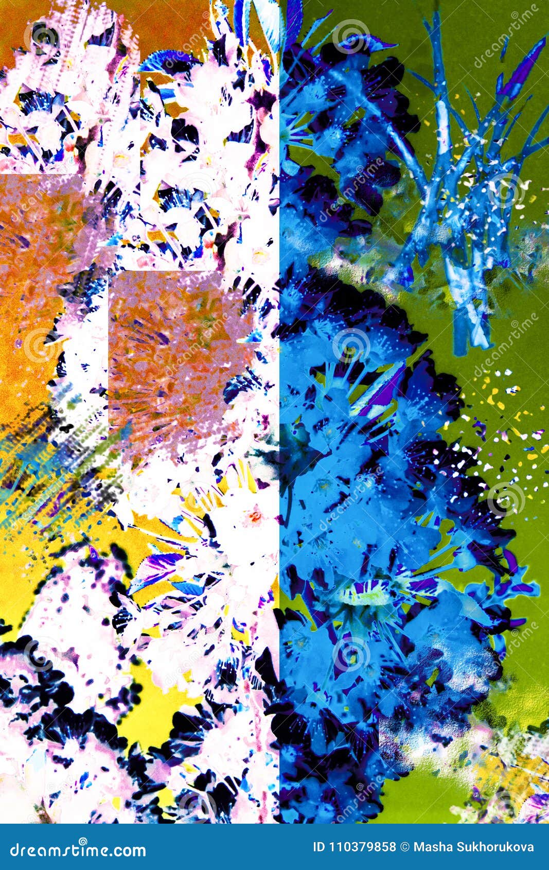 Mooie Samenvatting Gekleurde Installatie Stock Illustratie ...