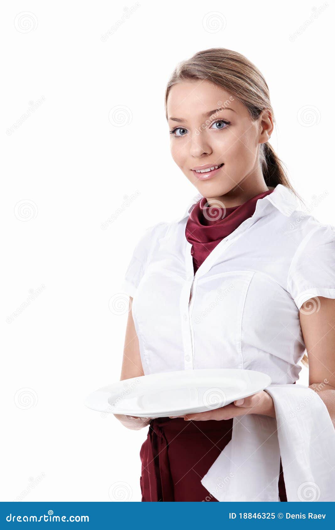 Mooie Serveerster stock afbeelding. Image of eenvormig - 18846325