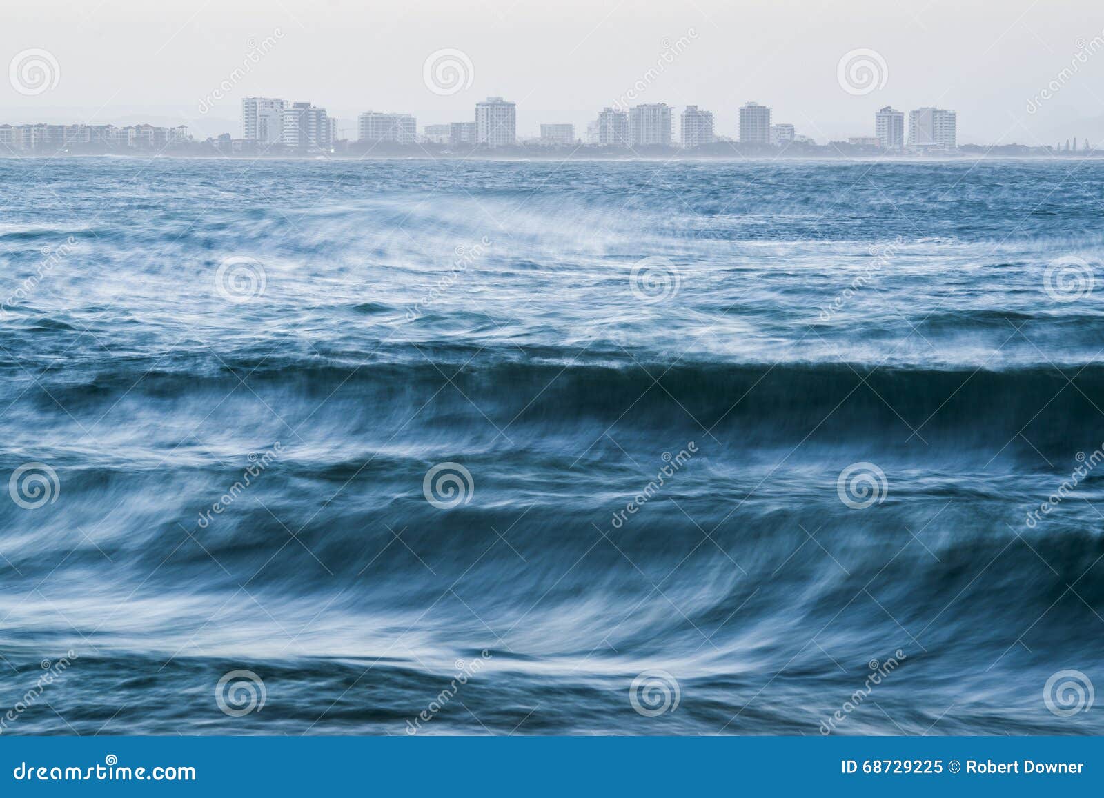 Mooloolaba beach at dusk stock image. Image of coast - 68729225