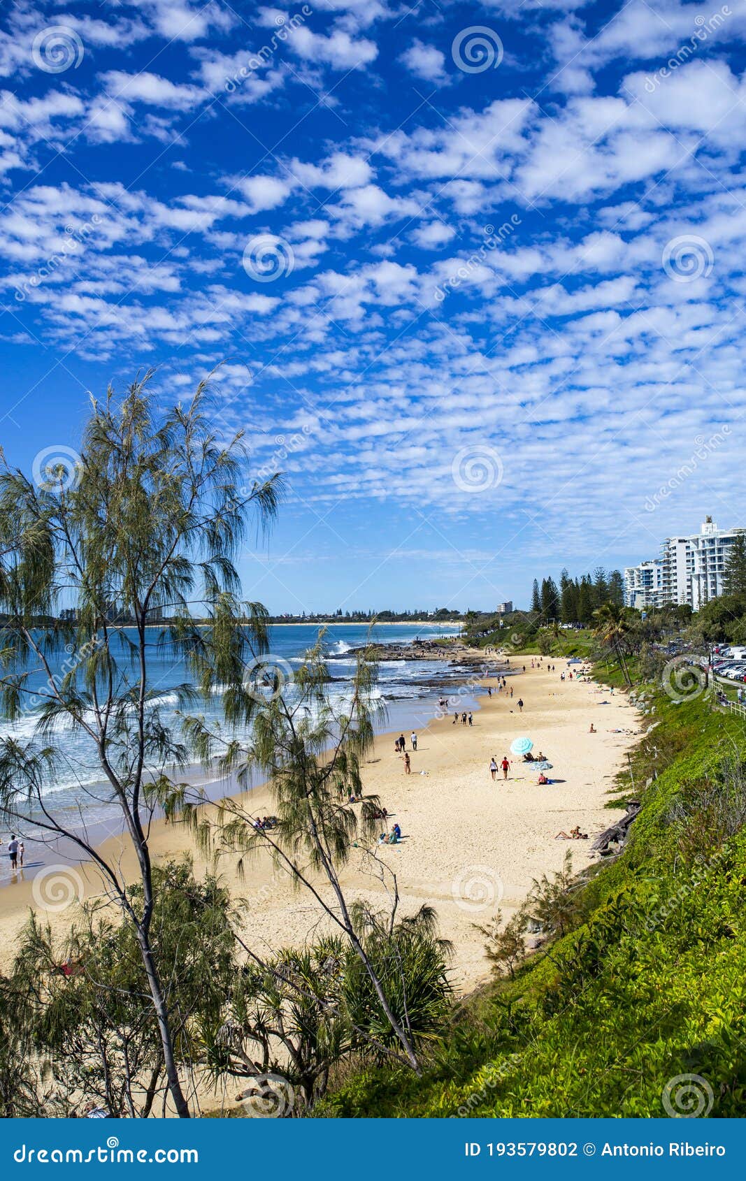 Mooloolaba Beach on a Sunny Day Editorial Photography - Image of ...