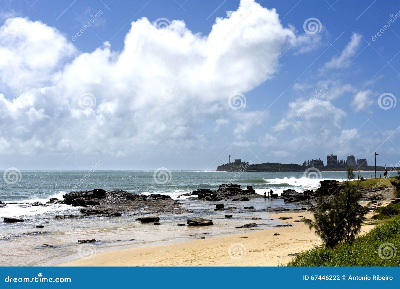 Mooloolaba Beach on a Sunny Day Stock Photo - Image of coastal ...