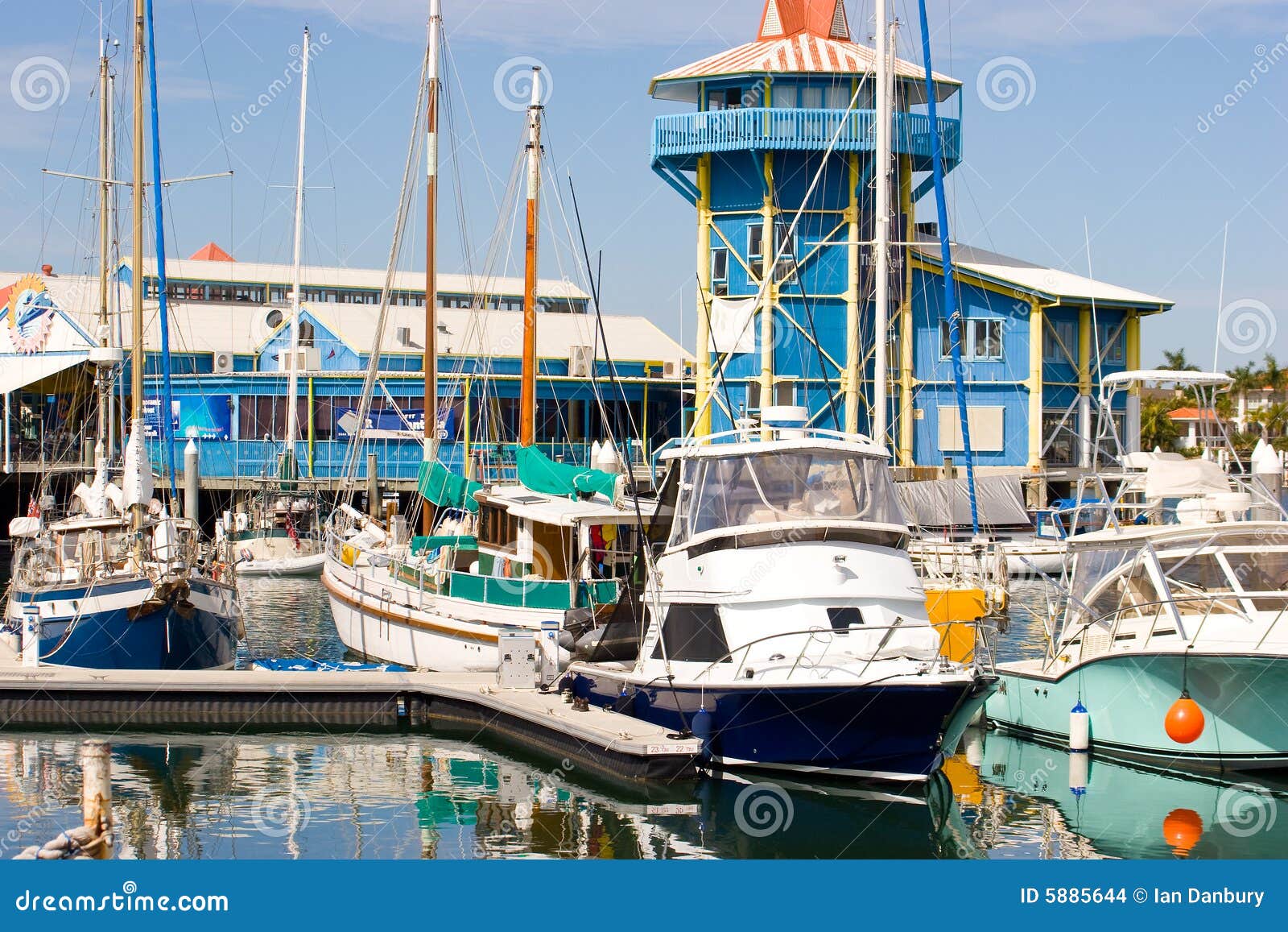 Mooloolaba Boat Wharf stock photo. Image of australia - 5885644
