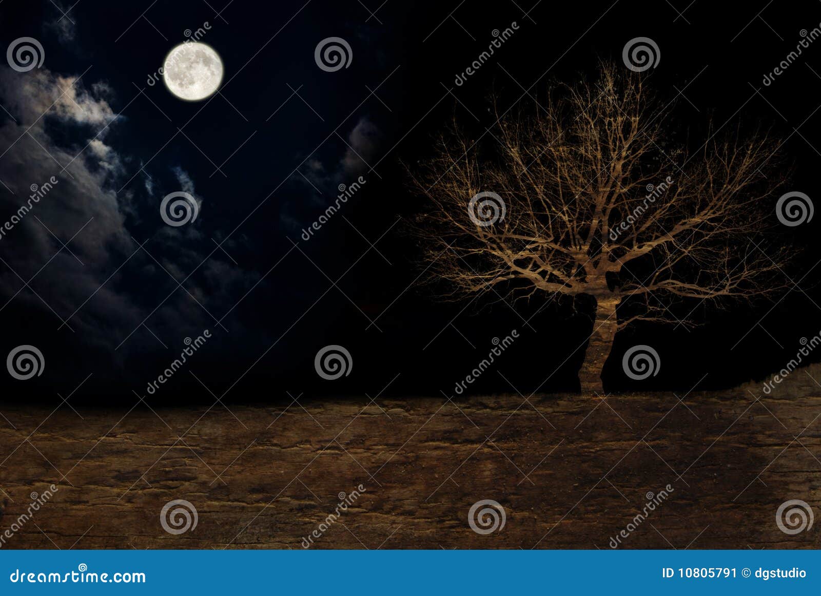Moon stock illustration. Illustration of fear, moon, branch - 10805791