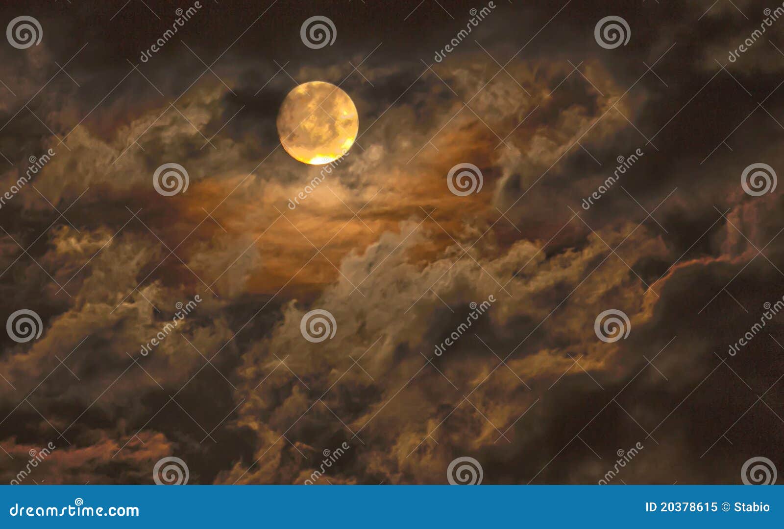 Moon stock image. Image of evening, moon, full, cloud - 20378615