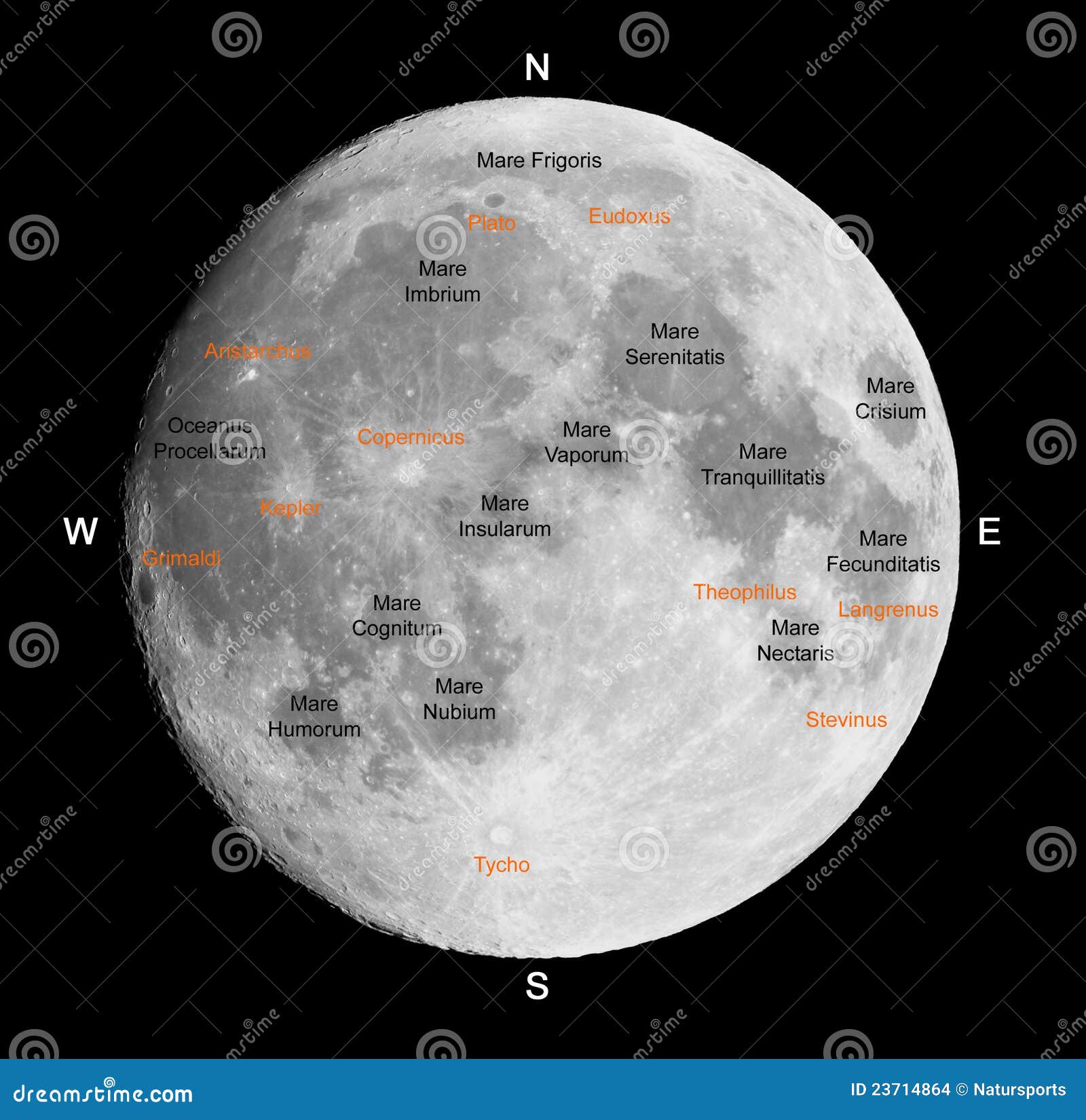 Moon stock photo. Image of astrophotography, ocean, name - 23714864