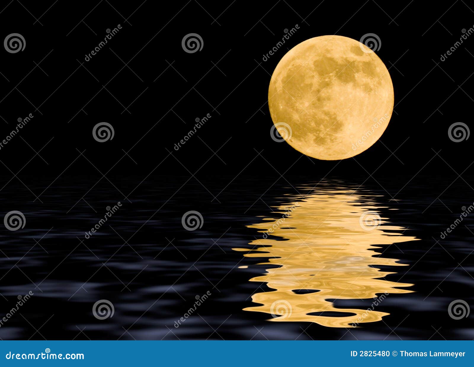 The moon stock photo. Image of water, moon, reflection - 2825480