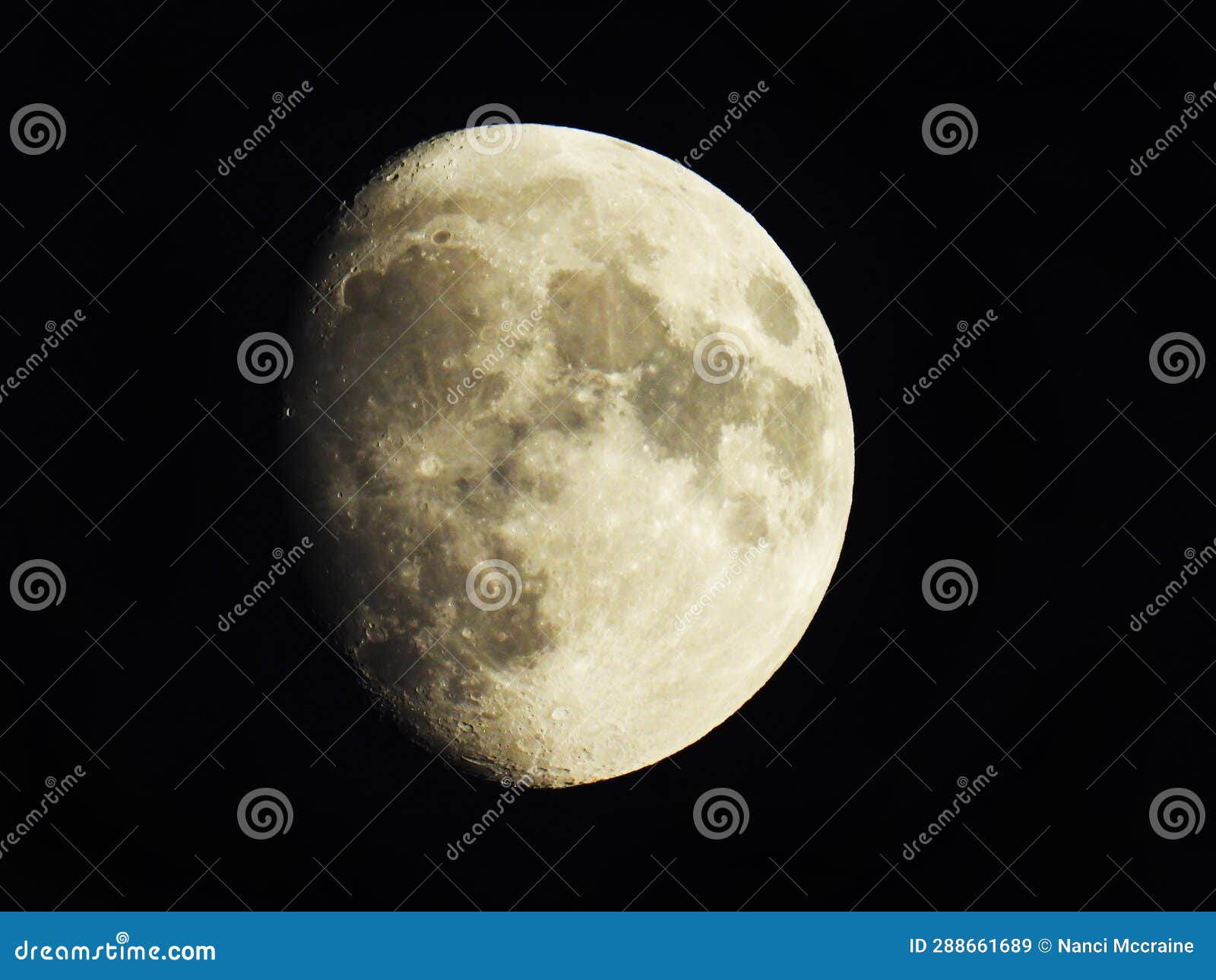 Gibbous Moon Days from Being Full Stock Image - Image of luna, fullmoon ...