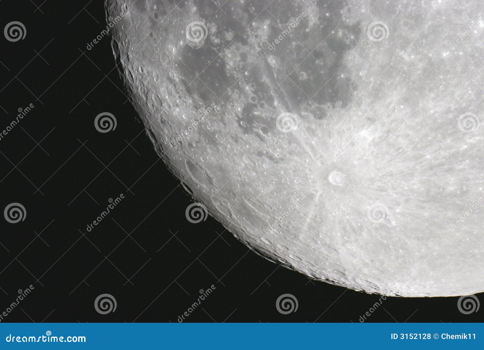 Moon stock photo. Image of fragment, shiny, white, moon - 3152128