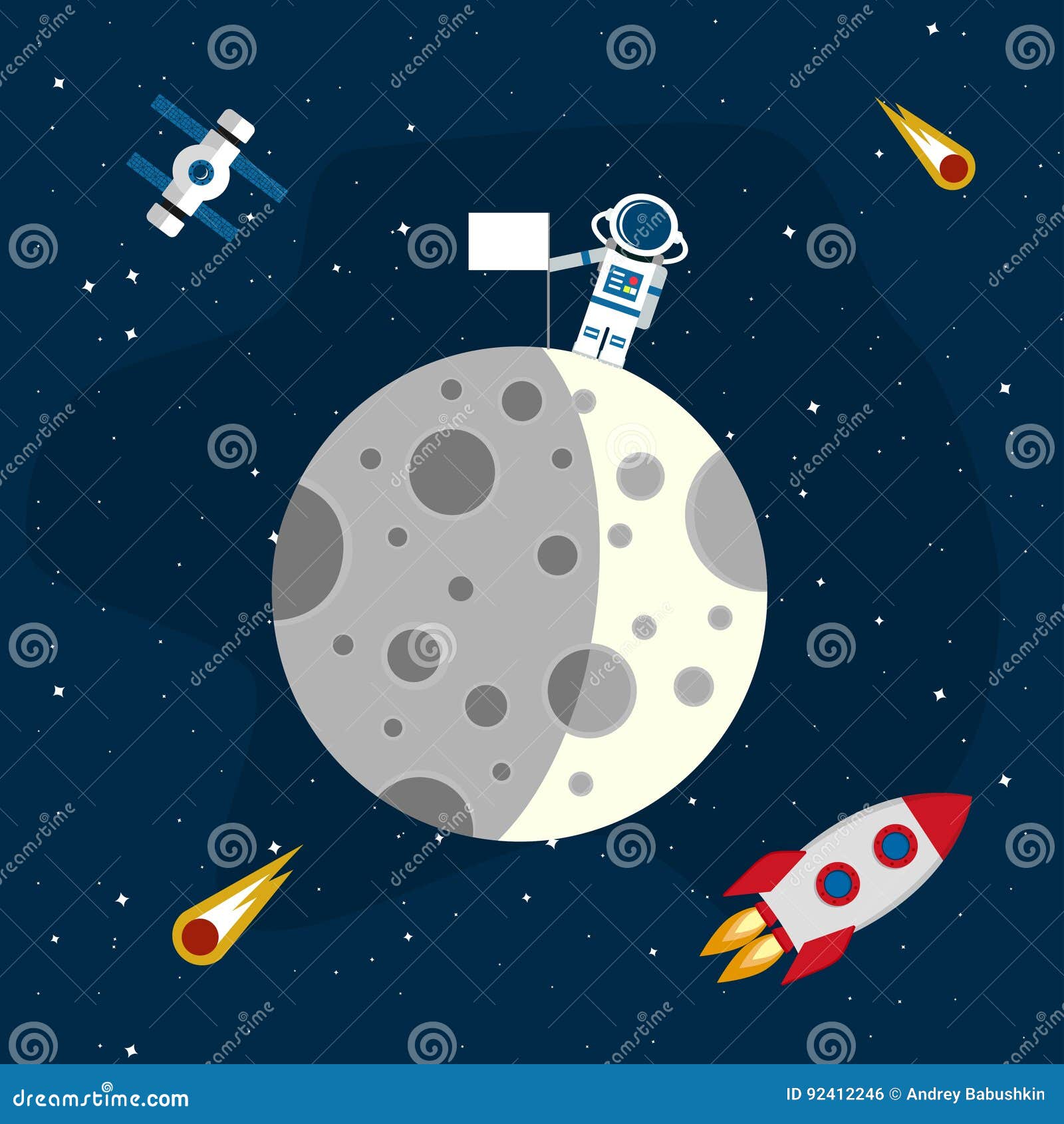 Moon1-03 иллюстрация вектора. иллюстрации насчитывающей тесемка - 92412246