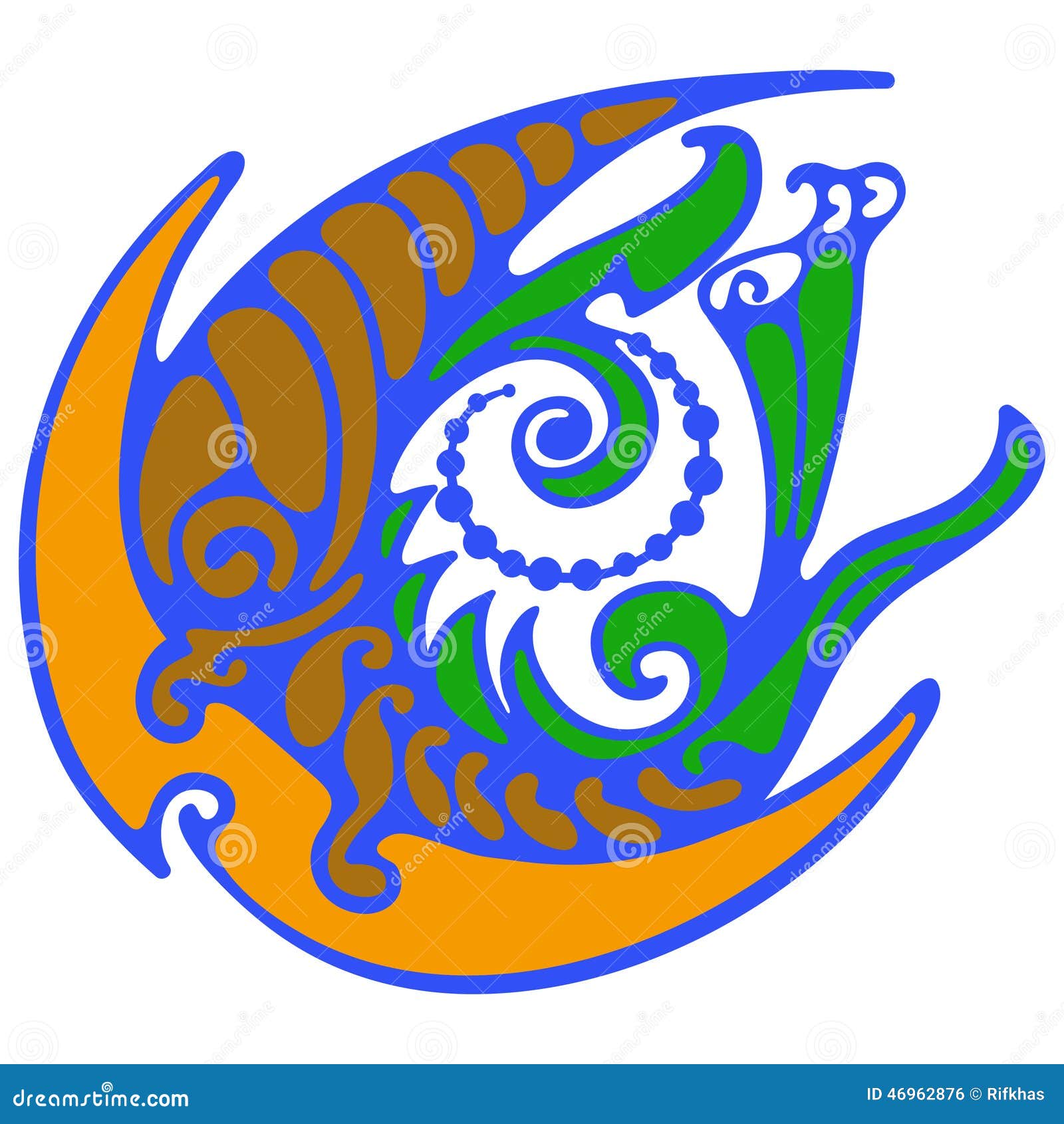 Moon - abstract symbol. stock illustration. Illustration of icon - 46962876