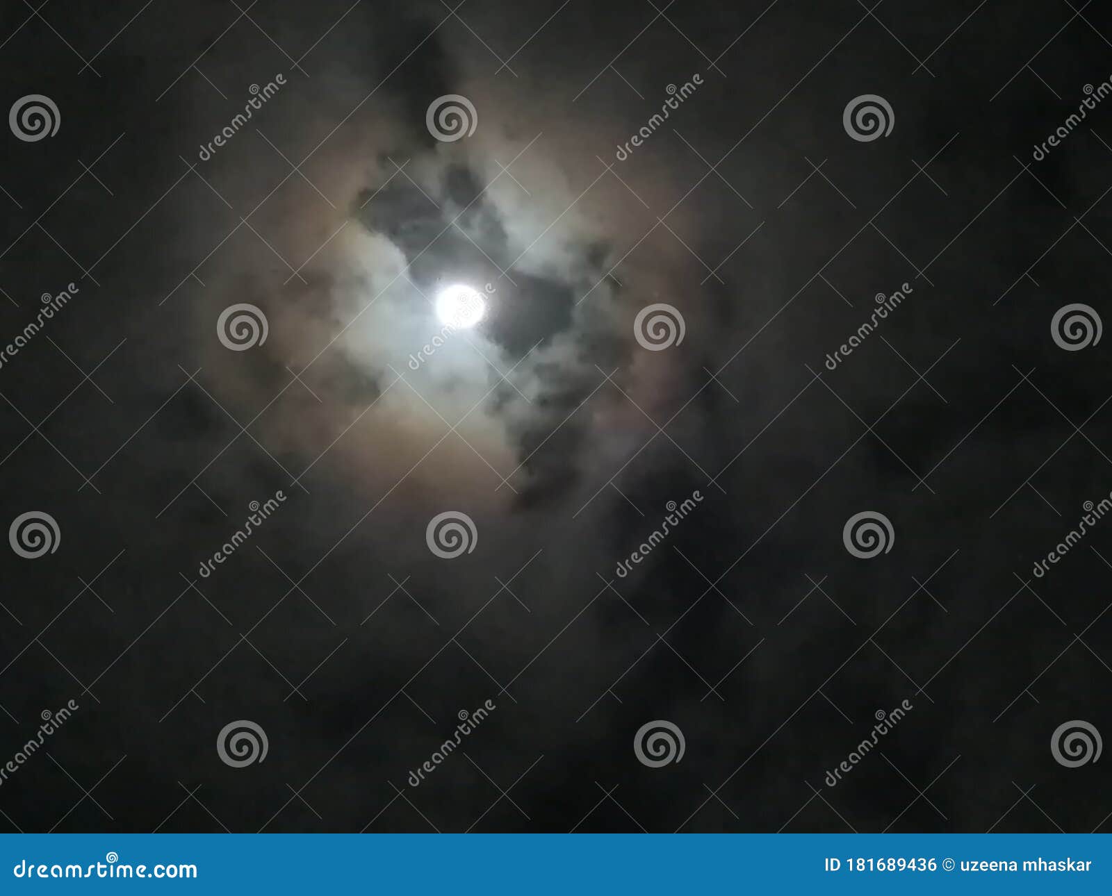 The Moon that Appears in the Night Sky. Stock Photo - Image of appears ...