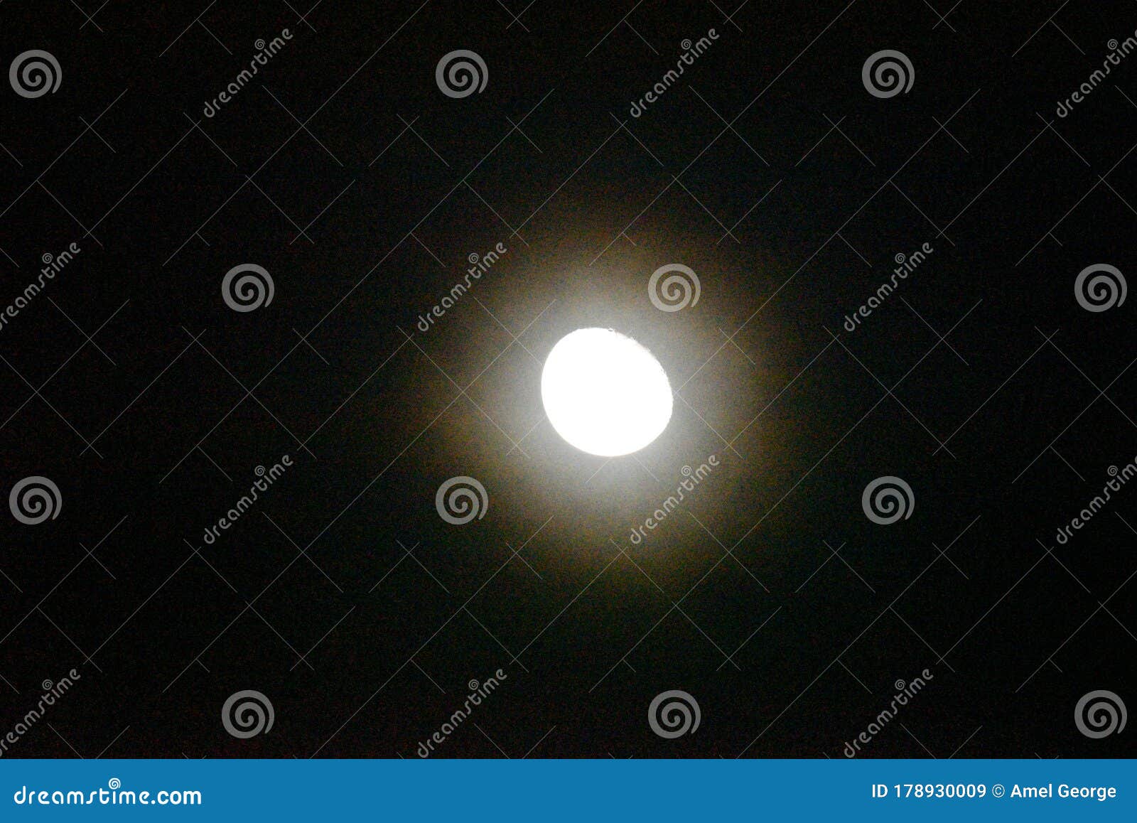 Moon on April Night in 2020 8 Pm Stock Image - Image of halloween ...