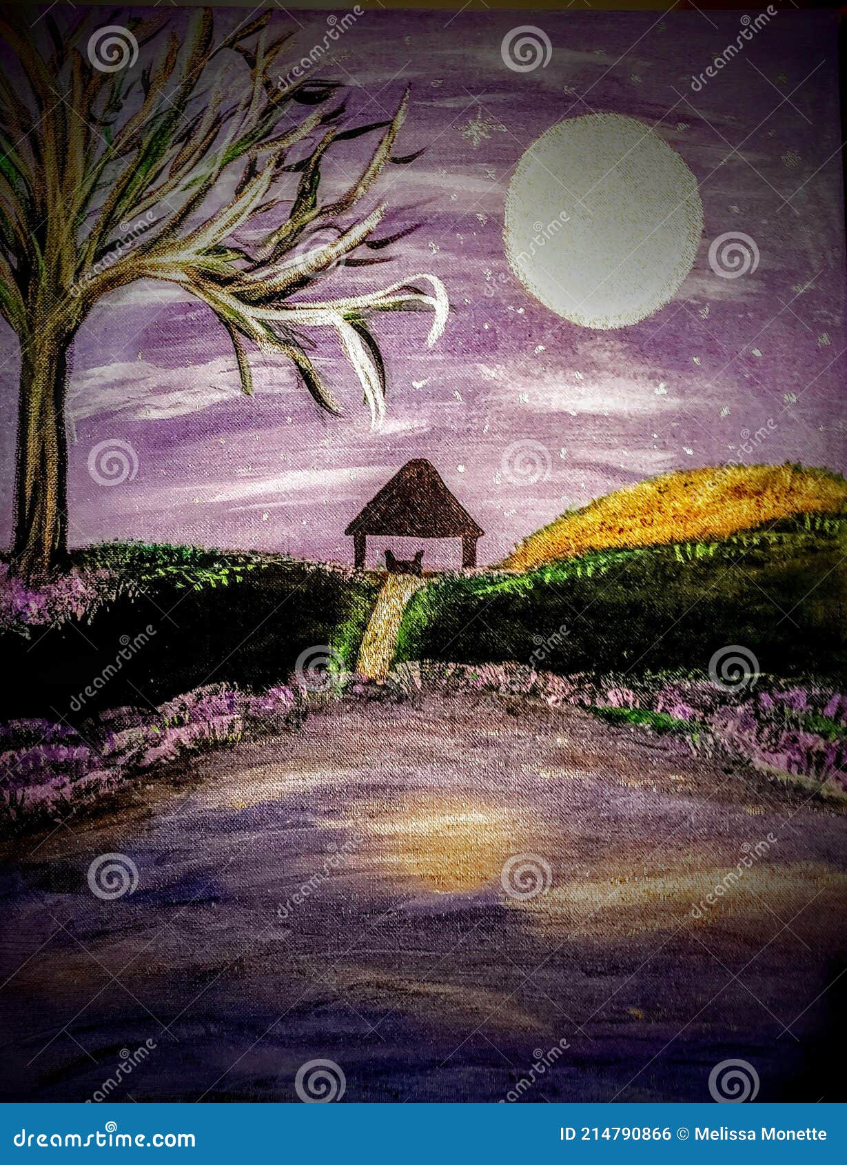 Moon beam dream fantasy stock illustration. Illustration of light ...