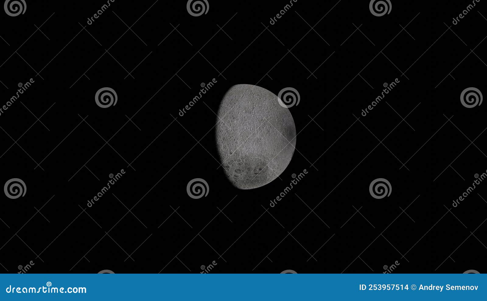 Moon. Beautiful Space Object. Space. 3D Render. Stock Illustration ...
