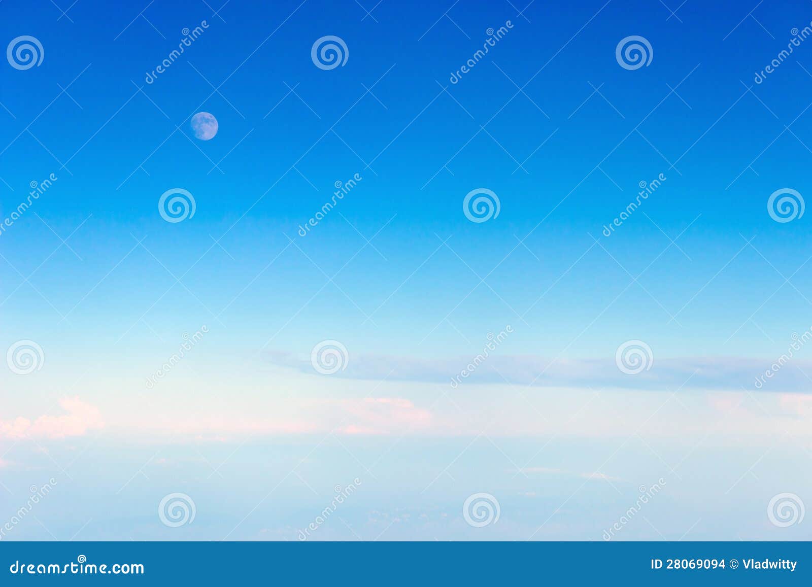 Moon on blue sky stock photo. Image of space, sphere - 28069094
