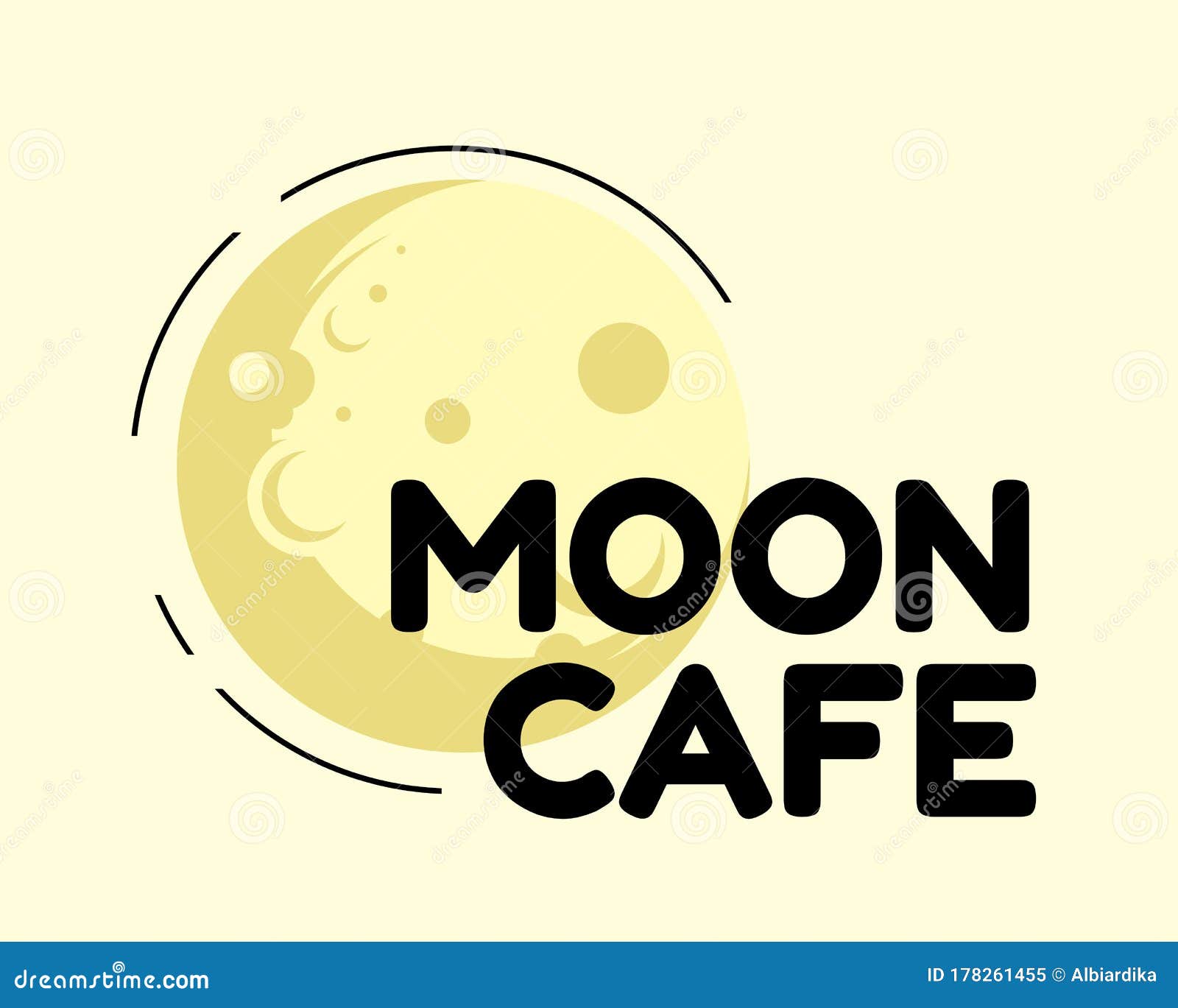 Crescent Moon Cafe Drink Mug Logo Concept Design Stock Vector ...