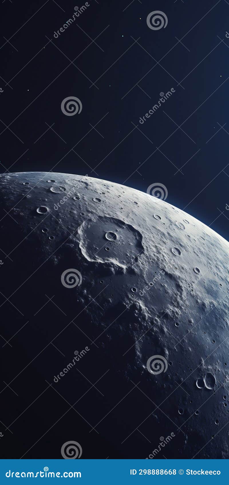 Hyper-detailed Vray Tracing: Realistic Moon Surface Rendering Stock ...