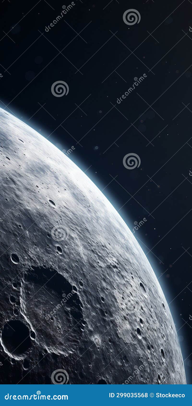 Photorealistic Orbiting Moon Illustration with Unreal Engine 5 Stock ...