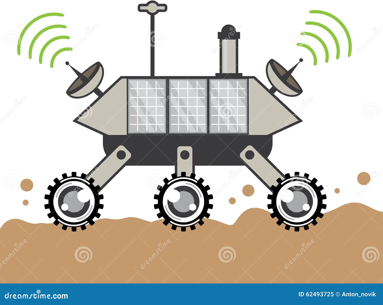Moon Car vector stock vector. Illustration of discovery - 62493725