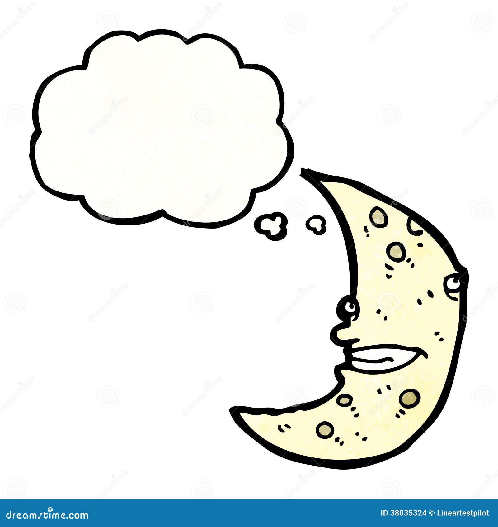 Moon cartoon character stock vector. Illustration of raster - 38035324