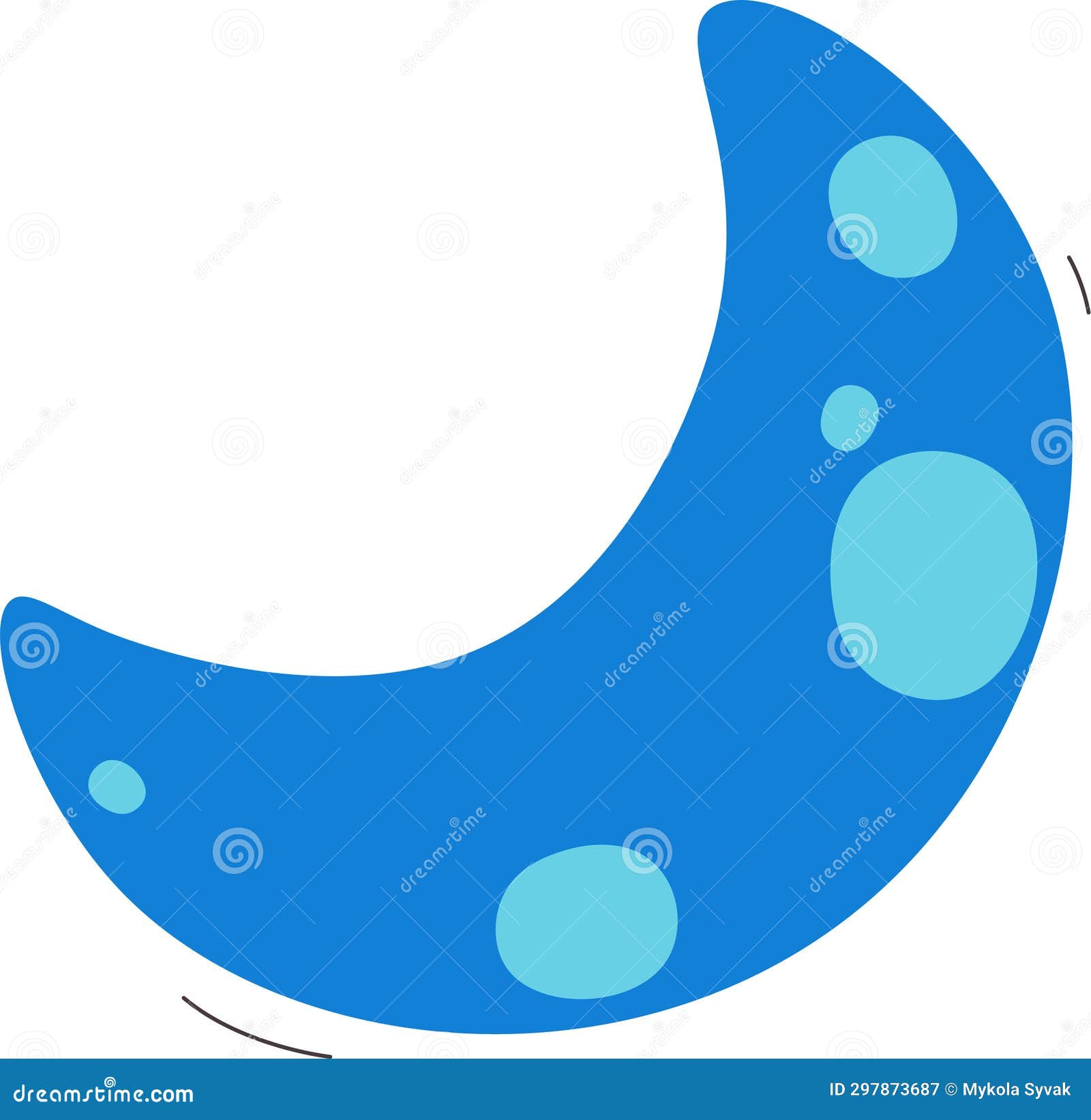 Moon Cartoon Icon stock illustration. Illustration of star - 297873687