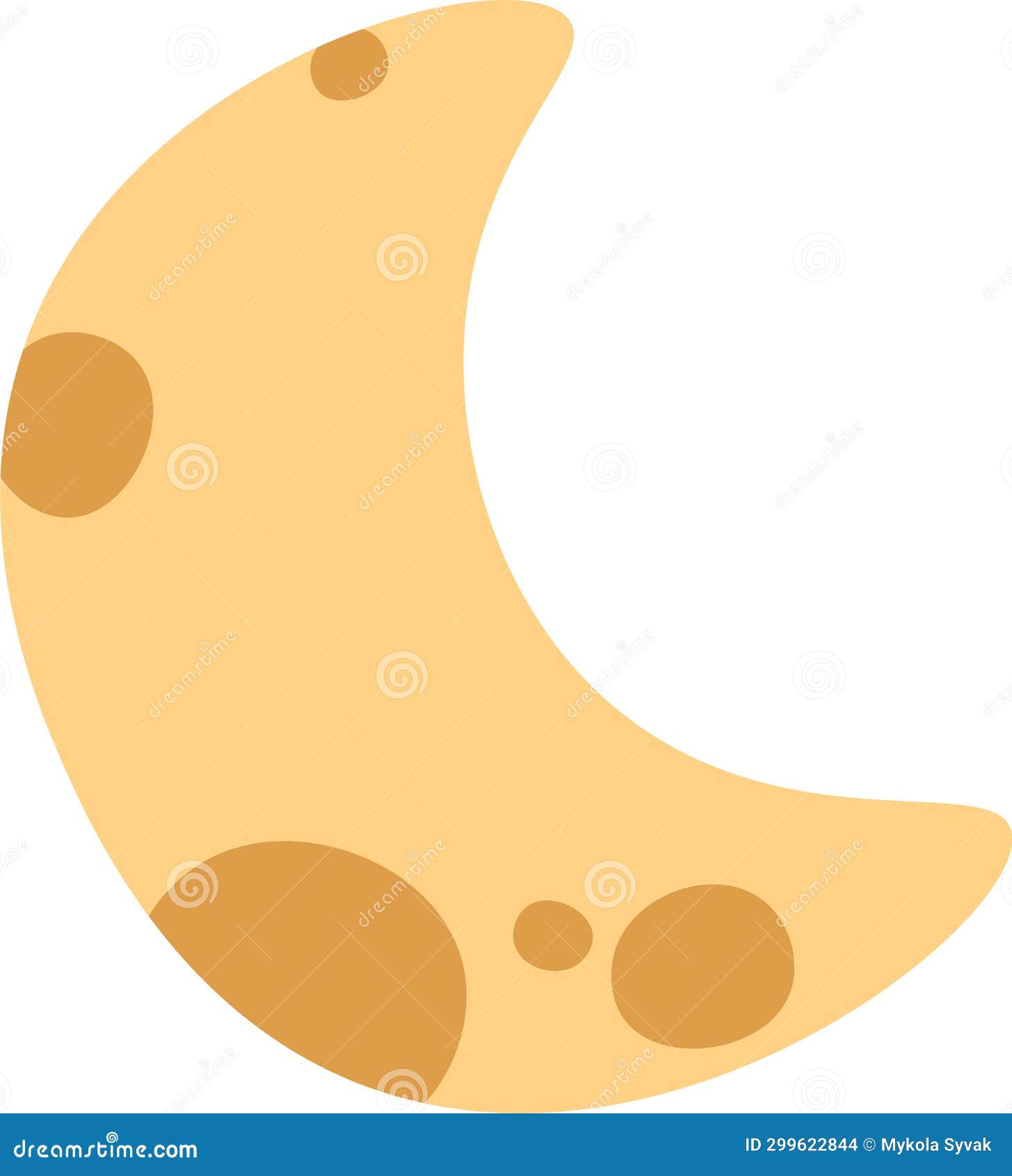 Moon Cartoon Icon stock illustration. Illustration of star - 299622844