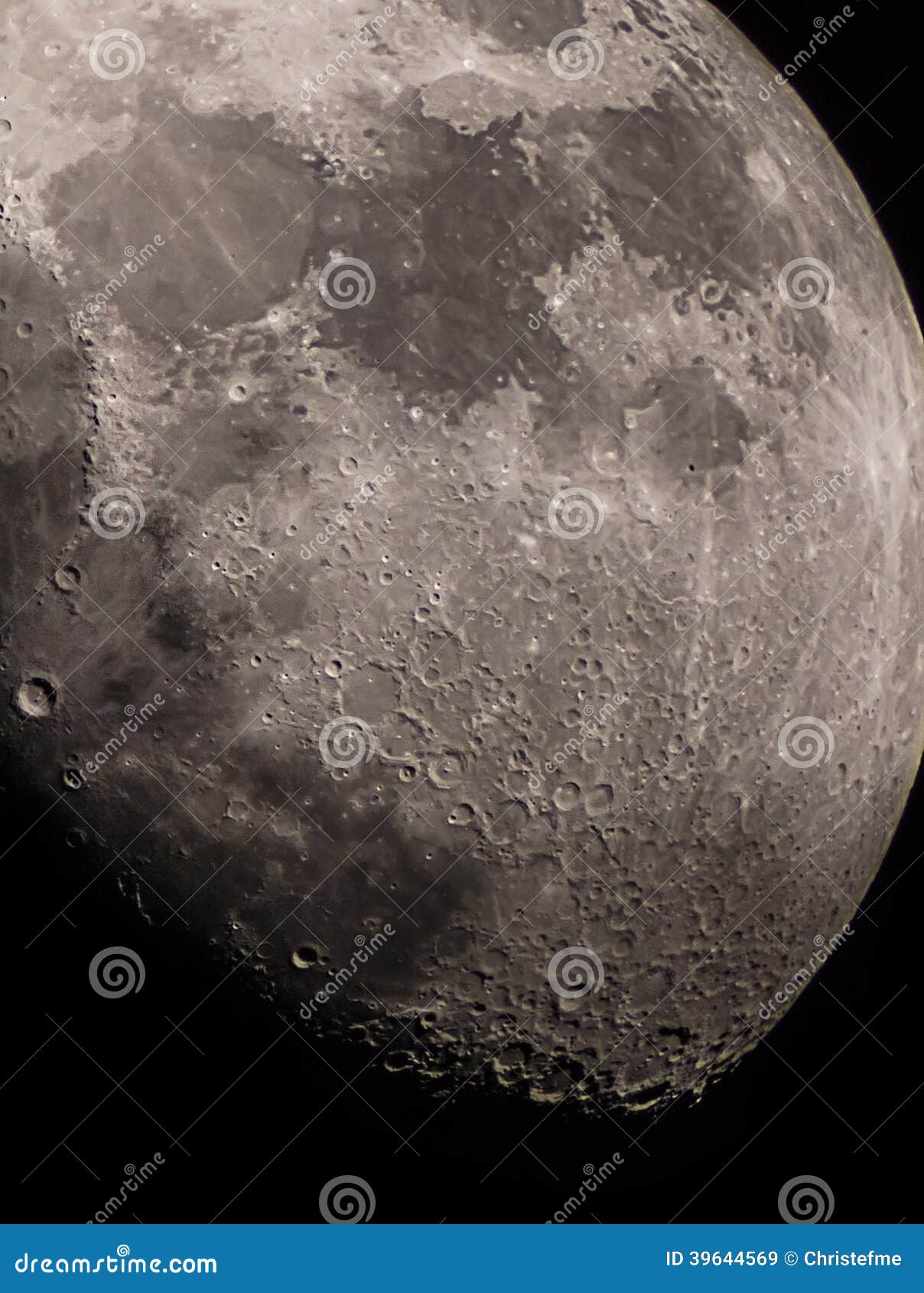 Moon Close-up stock image. Image of craters, astronomy - 39644569