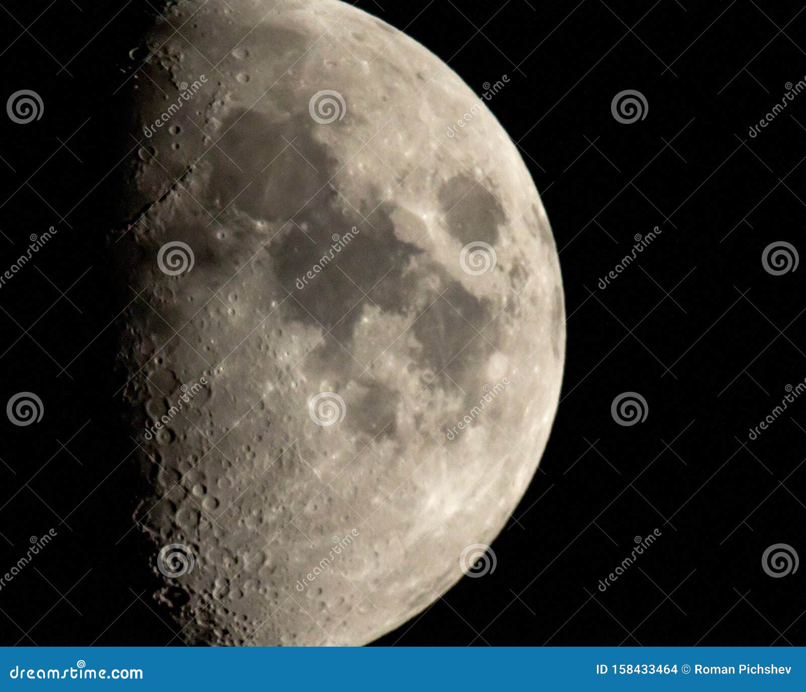 Close-up Moon Movement in Space. Stock Photo - Image of sphere, night ...