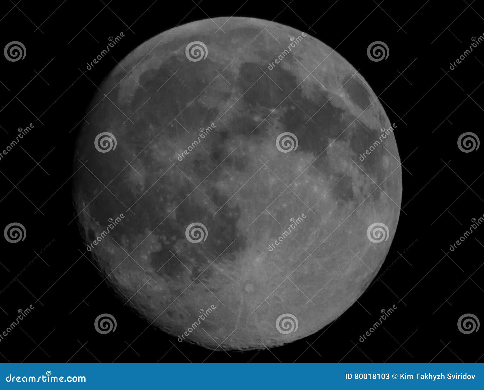 Moon Closeup Showing the Details of the Lunar Surface Stock Image ...