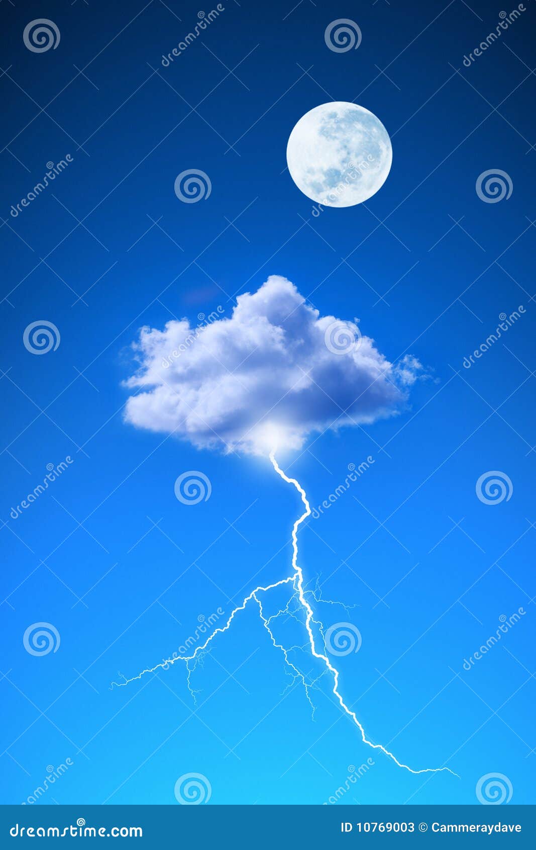 Moon Cloud Lightning Sky stock image. Image of clouds - 10769003