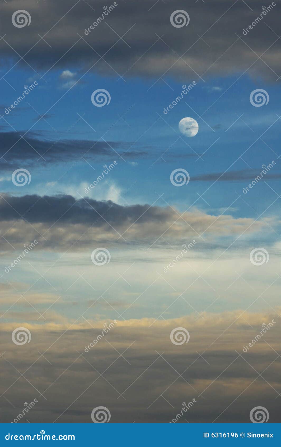 Moon and clouds stock photo. Image of evening, night, nightfall - 6316196