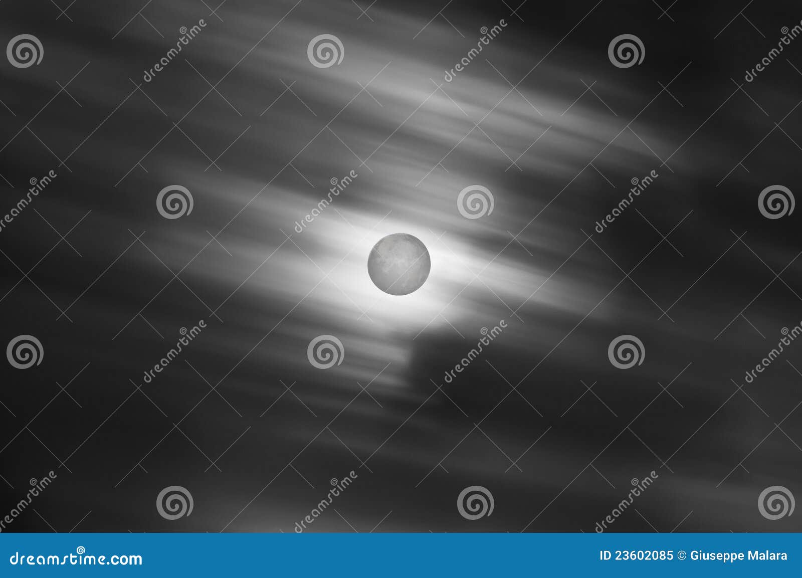 Moon and clouds of fear. stock image. Image of scary - 23602085