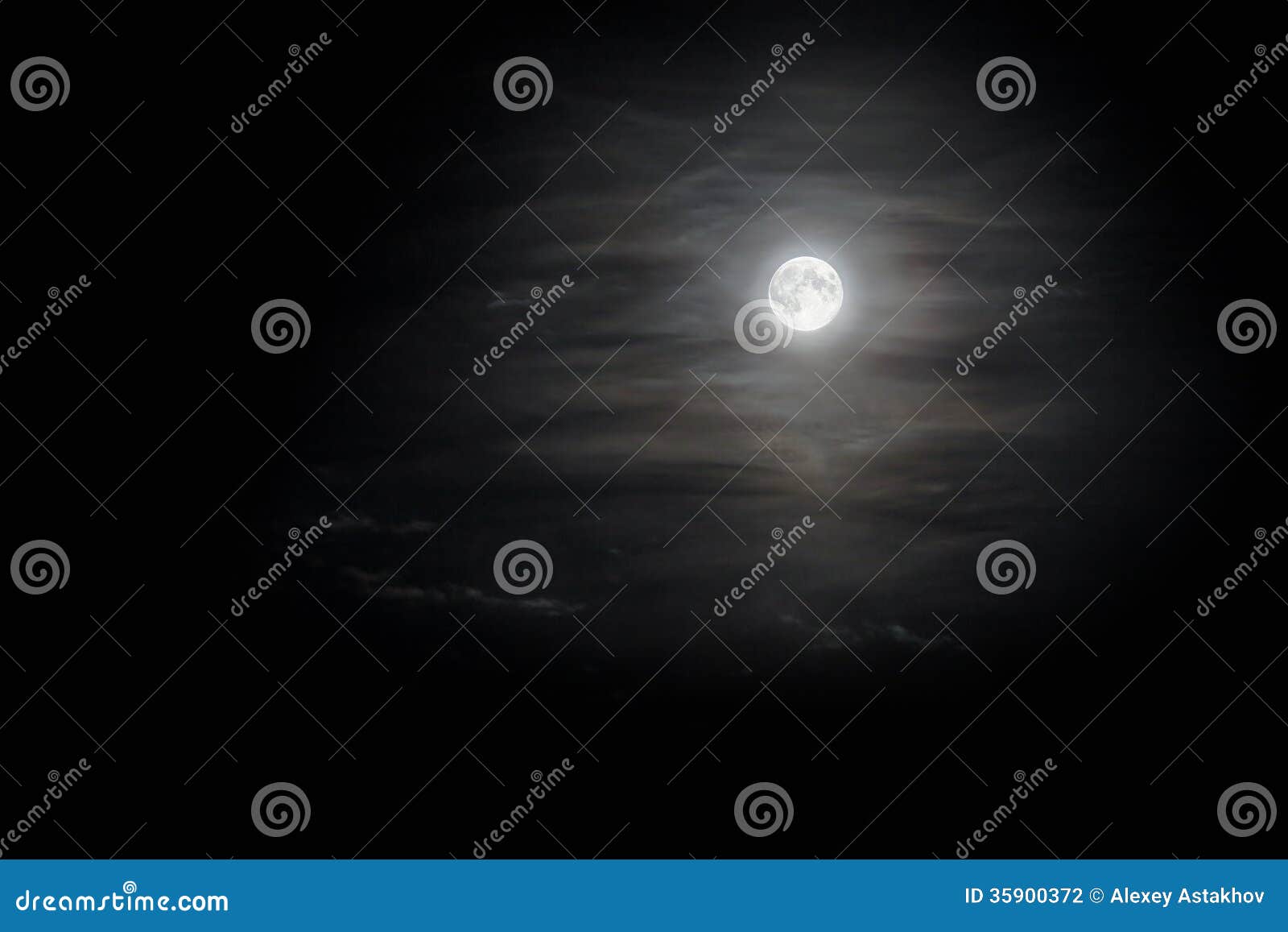 Moon in clouds stock photo. Image of light, full, black - 35900372