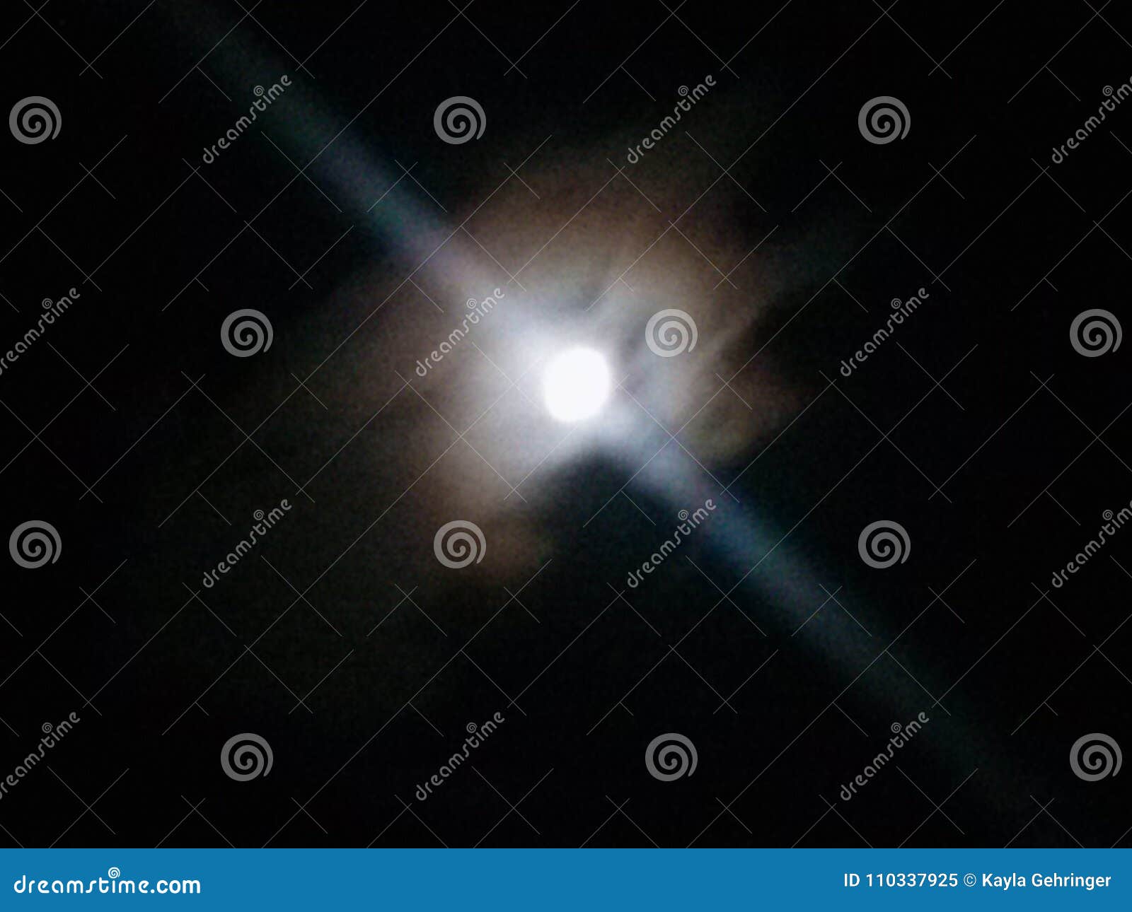Moon stock image. Image of clouds, glare, moon, night - 110337925